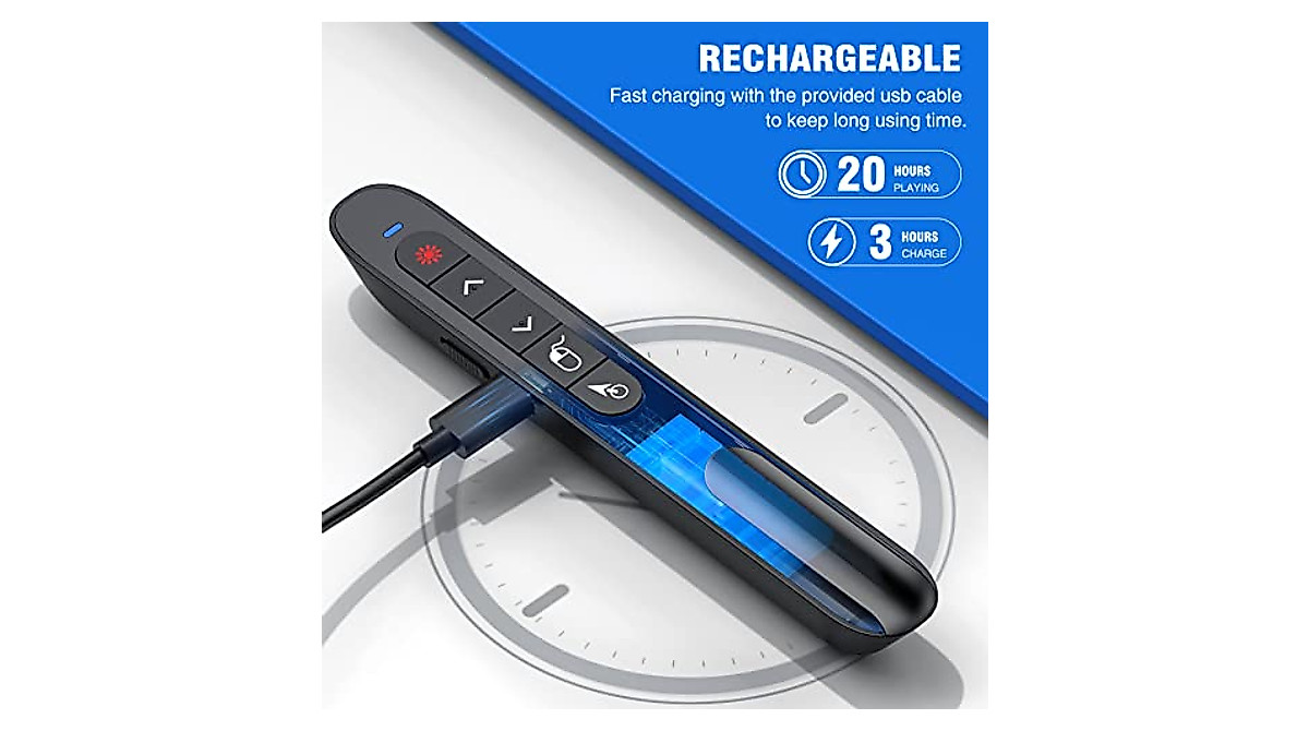 DINOSTRIKE Wireless Presenter Remote | Air Mouse, PPT Clicker