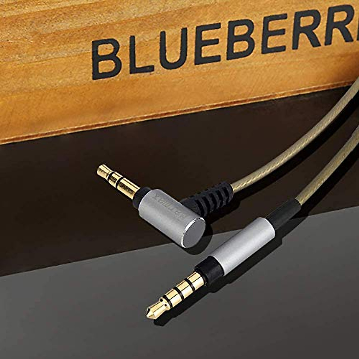 okcsc Headphone Audio Cable with Microphone 2.5mm Headset Conversion Cable Silver-Plated Hand-Woven Upgrade Cable for Sennheiser MOMENTUM1.0 2.0 3.0 1.2 m (2.5mm Gray Mic)