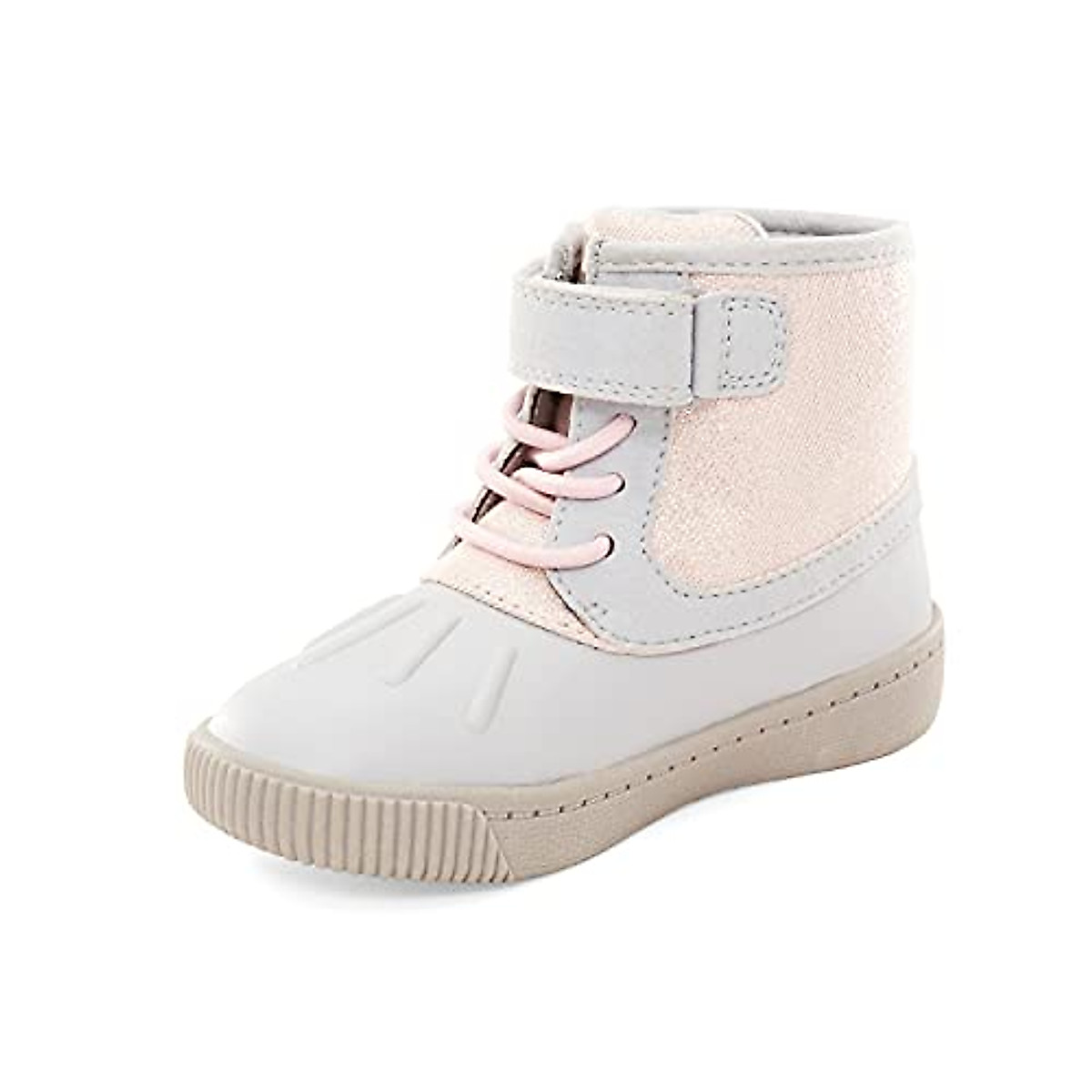 Simple Joys by Carter's Alexis Outdoor Boot Fashion, Ivory Light Pink, 11 US Unisex Little Kid