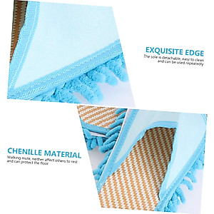 HEALLILY 1 Pair Slippers Floor Cleaner Mop Shoe Covers for Indoors Floor Mops Slipper Boots for Women Mop Socks for Floor Cleaning Universal Straw Mat Dust Collector Miss Rattan Mat Straw