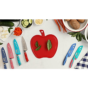 My First Chef's Knife for Children - (Royal/Navy) w/Protective Safety Sheath - German Stainless Steel - Curved Finger Shield - Choose from a variety of styles & colors! Kids Cooking Baking