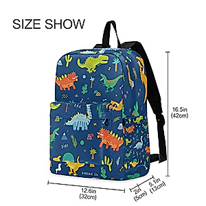 Dinosaurs Backpack Travel Rucksack Lightweight School Bookbag Daypack for Adults Teen Students Boys Girls