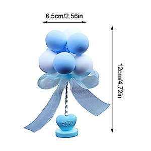 SEADEAR Car Dashboard Ornament, Balloon Bobblehead Car Dash Decoration Car Interior Dashboard Accessories Shaking Head Toy for Car/Desk/Office/Room Blue