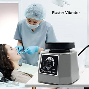 Lab Vibrator,Lab Equipment Vibrator,Round Shaker Oscillator,Plaster Vibrator, Vibrator Oscillator Shaker,Gypsum Mixing Machine,4" Vibrator Plate Dental Equipment Machine,110V 100W