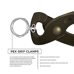 Starter Kit for 1/2-In Pex with Crimper & Cutter Tools - Set includes Brass Elbow & Coupling Fittings, Cinch Clamps, Half Clamps, and 2 Rolls of 1/2-In X 100ft PEX Tubing