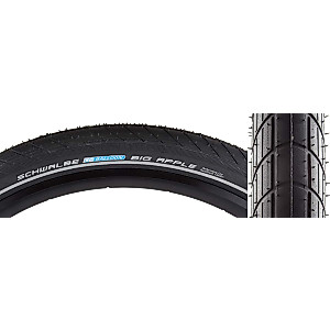 SCHWALBE Big Apple RaceGuard RLX Wire Bead Tire, Black, 26 x 2.15-Inch