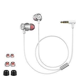 GEVO VR Gaming Earphones for Oculus Quest 2, Noise-Isolating in-Ear Silicone Caps Earbuds (Sliver)