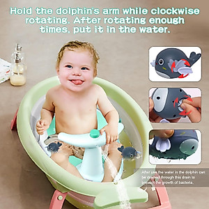 Baby Bath Seat, Bath Seat for Babies 6 Months & Up, Bath Seats for Babies Sitting Up, Non-Slip Infant Bath Seat with Adjustable Backrest Support/4 Strong Suction Cup, Foldable Toddler Bath Seat