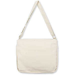 Canvas Messenger Bag Cross Body Bag Shoulder Bag Simple Design Thick and Sturdy (Beige)