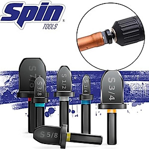 Spin S6000 6-Piece Drill Bit Swaging Tool Set 1/4, 3/8, 1/2, 5/8, 3/4, 7/8-Inch