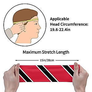 Trinidad and Tobago Sports Headbands Unisex Yoga Non-Slip Quick-Drying Workout Hairband
