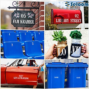 2" Reflective Mailbox Numbers Letters Stickers for Outside,Self Adhesive Mailbox Decal Numbers 4 Set(0-9),Letters 2 Set(A-Z),Leaves 2 Set,Vinyl House Address Stickers for Mailbox,Signs,Cars(White)