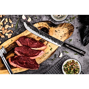 Forged Brute Butcher's knife, 10 inch, handmade, in wooden giftbox