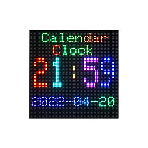 waveshare 64×64 Pixels RGB Full-Color LED Matrix Panel Display 3mm Pitch LED Module Compatible with Arduino,4096 Individual RGB LEDs,Adjustable Brightness