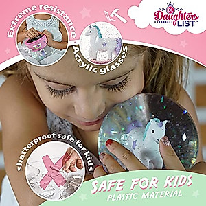 Shatterproof Unicorn Snow Globe for Girls | Musical Snow Globe - Unicorns Gifts for Girls | Unbreakable Snow Globes for Kids - Snowglobe | Granddaughter Gifts from Grandma| Plastic Snow Globe