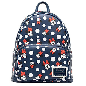 Loungefly Women's Disney Minnie Mouse Polka Dot Blue Backpack