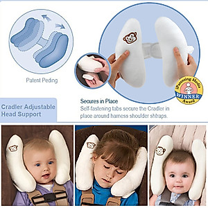 Debaishi Adjustable Baby Headrest Stroller Safety Pillow,Soft Head Neck Support, Best Headrest for Car Seat,Banana U-Shape Children Travel Headrest Head Protection Pillow