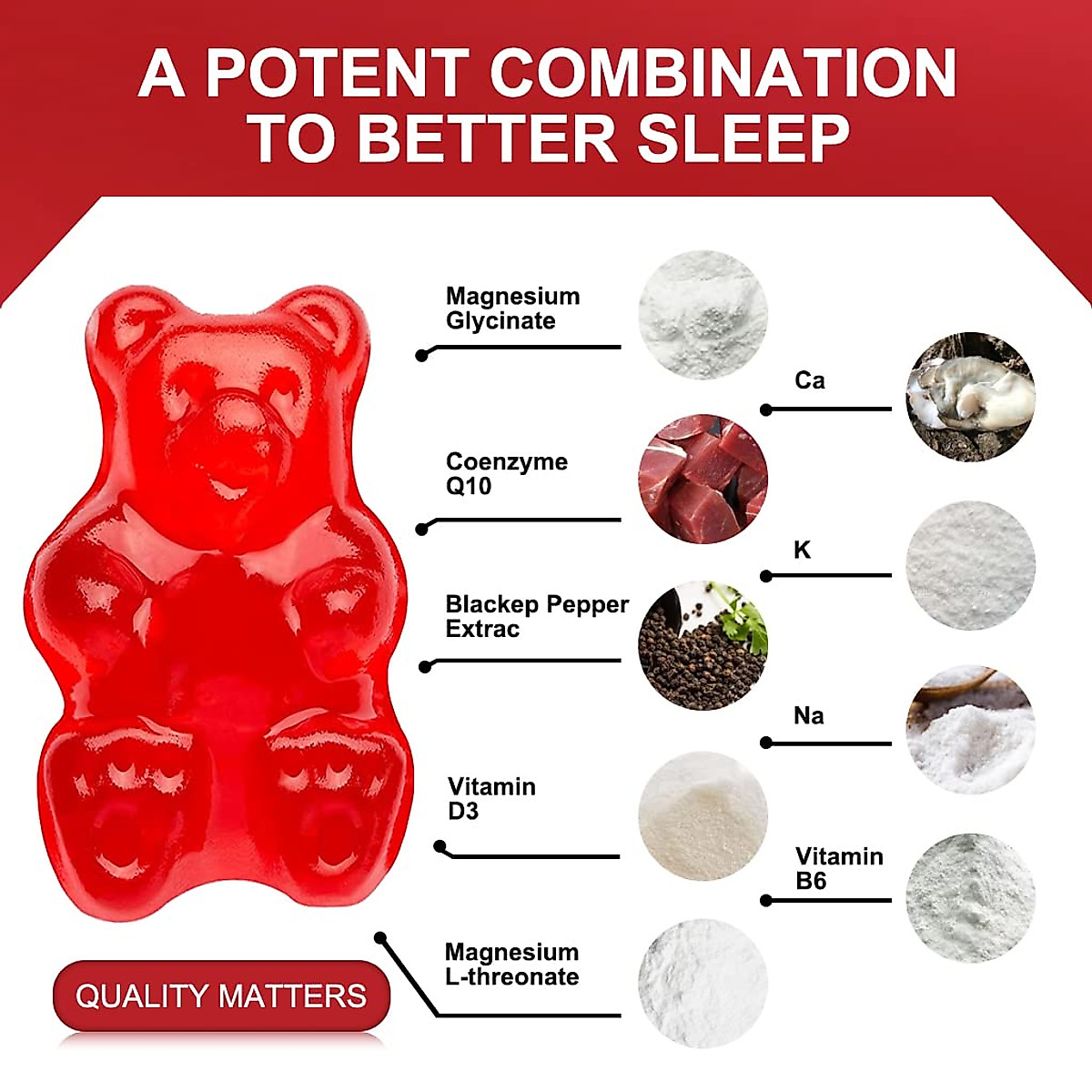 Magnesium Glycinate Gummies 400mg, Magnesium L-Threonate 200mg - Chelated Magnesium Potassium Complex Supplement with VitD, B6, CoQ10, Supports for Memory, Calm, Mood & Sleep - 60 Count (Pack of 2)