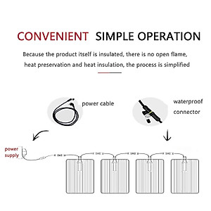TROONZ Winter Ice and Snow Melting Mat, Heated Outdoor Walkway Stair Snow Melting Pad, Melts 2 Inches o of Snow Per Hour, Anti-Slip Traction, Prevents Ice Accumulation-15in*20ft (38.1cm*609.6cm)