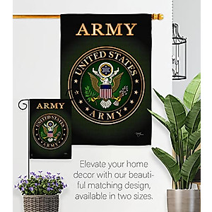 Breeze Decor US Army Garden Flag Armed Forces Rangers Official Licensed United State American Military Veteran Retire Decorative, 13"x 18.5", Thick Fabric