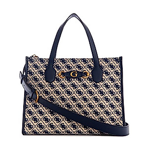 GUESS Izzy 2 Compartment Tote, Navy Logo
