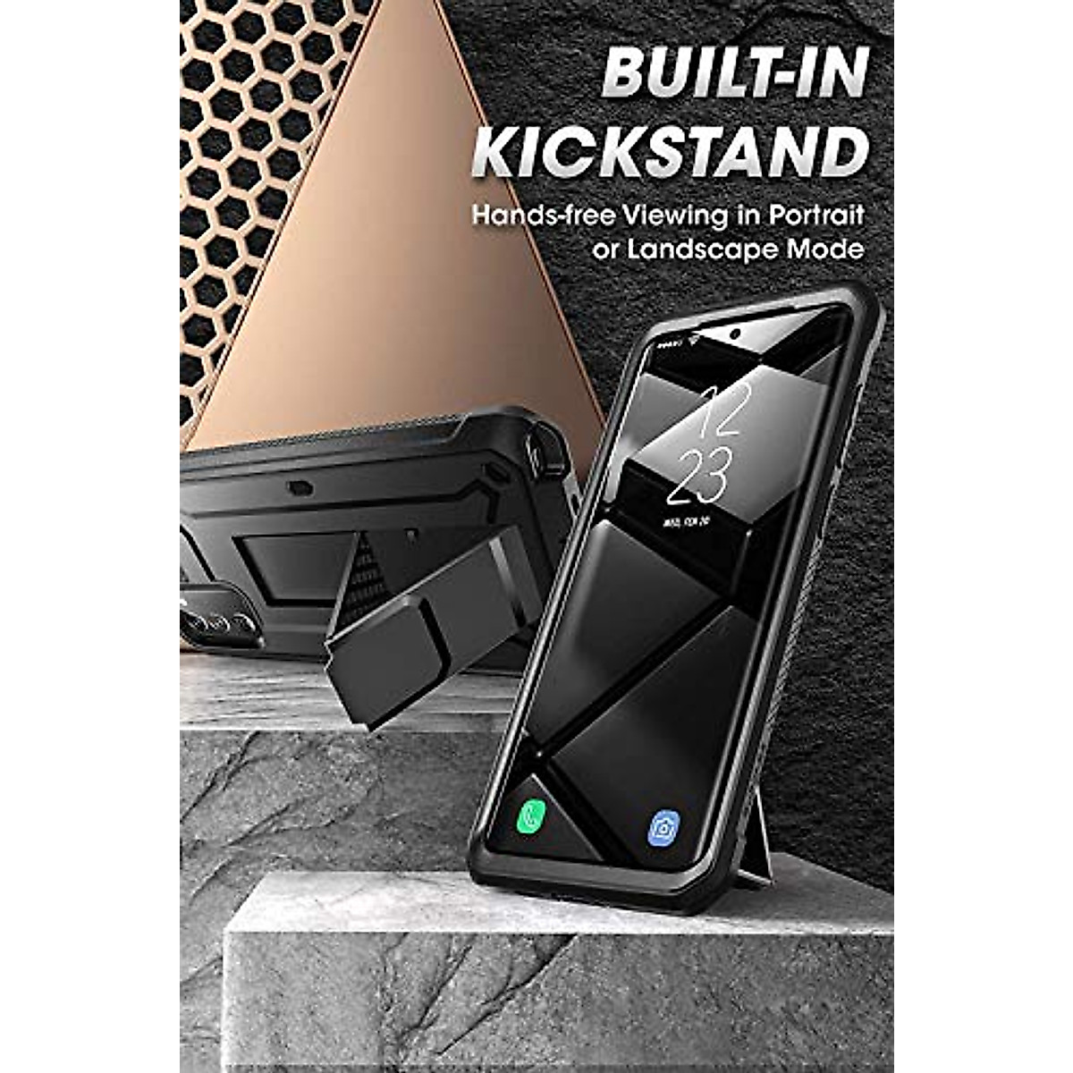 SUPCASE Unicorn Beetle Pro Series Case for Samsung Galaxy Note 20 Ultra (2020 Release), Full-Body Rugged Holster & Kickstand Without Built-in Screen Protector (Black)
