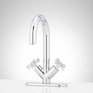 Signature Hardware 953796 Vassor 1.2 GPM Single Hole Bathroom Faucet with Pop-Up Drain Assembly - Matte Black