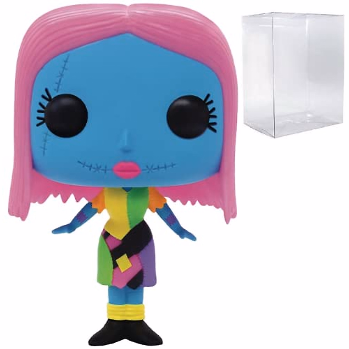 POP Disney: The Nightmare Before Christmas - Sally (Blacklight) Funko Vinyl Figure (Bundled with Compatible Box Protector Case) Multicolored 3.75 inches