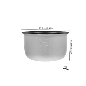 Kichvoe Rice Cooker Inner Pot Electric Cooker Accessory Rice Cooker Pot Replacement Liner for Replacement Rice Pot Replacement Kitchen Cooker Replacement Rice Cooker Bowl Aluminum Alloy