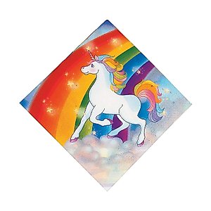 Fun Express - Unicorn Lunch Napkins for Birthday - Party Supplies - Print Tableware - Print Napkins - Birthday - 16 Pieces