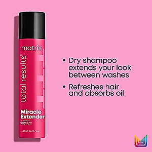 Matrix Miracle Extender Dry Shampoo | Refreshes Hair & Absorbs Oil | For All Hair Types | 3.4 Oz.