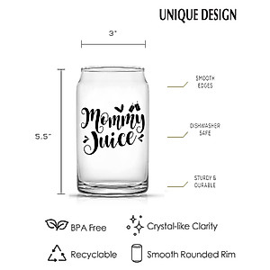 Gifts For Mom - Gifts For Mom From Daughter, Son, Kids - Unique Mother's Day, Birthday Gifts for Women- Funny Gifts Ideas For Mom - 16 Oz Coffee Glass