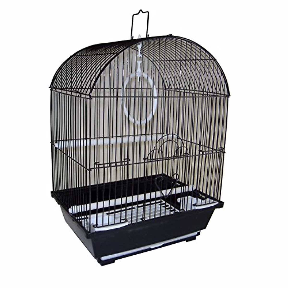YML A1104BLK Round Top Style Small Parakeet Cage, 11 x 9 x 16