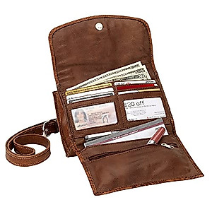 American West Women's Aw Desert Wildflower Tri-Fold Wallet Brown One Size