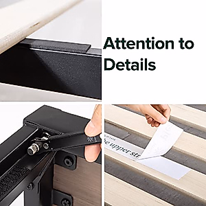 ZINUS GOOD DESIGN Award Winner Suzanne 6 Inch Bamboo and Metal Platforma Bed Frame / No Box Spring Needed / Wood Slat Support, Grey Wash, Queen