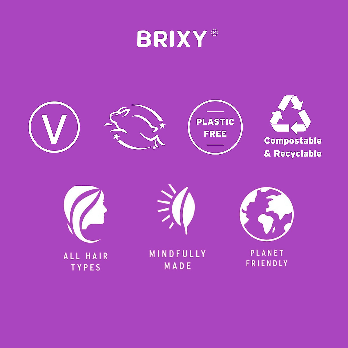 BRIXY Conditioner Bar for Hydration & Softness, All Hair Types, pH Balanced & Safe for Color Treated Hair, Vegan & Plastic-Free (1 Count, 4 oz) - Coconut Vanilla