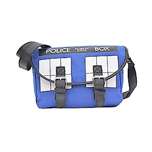 HAMIQI Doctor Who Cosplay Police Box Blue Shoulder Bag Clamshell Messenger Bag Student Cross Body Backpack Fashion Sling Bag