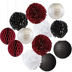 Graduation Decorations 2023 Maroon Grad Burgundy Silver Black Maroon Grad Burgundy Silver Black Balloon Congrats Banner 2023 Burgundy Graduation Party Supplies