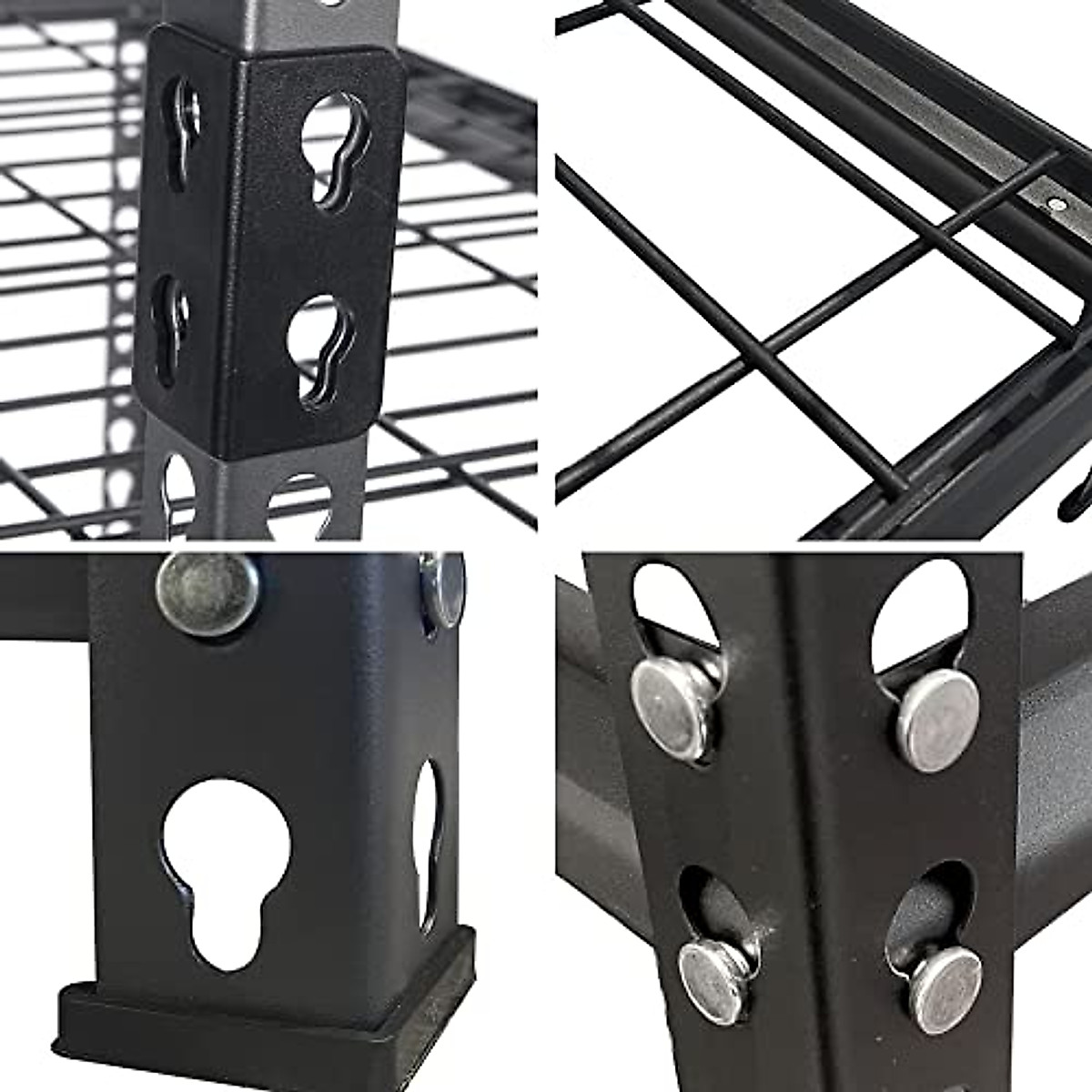 Pachira 36" W x 18" D x 72" H Adjustable Height 5-Shelf Steel Shelving Unit Utility Organizer Rack for Home, Office, and Warehouse, Black