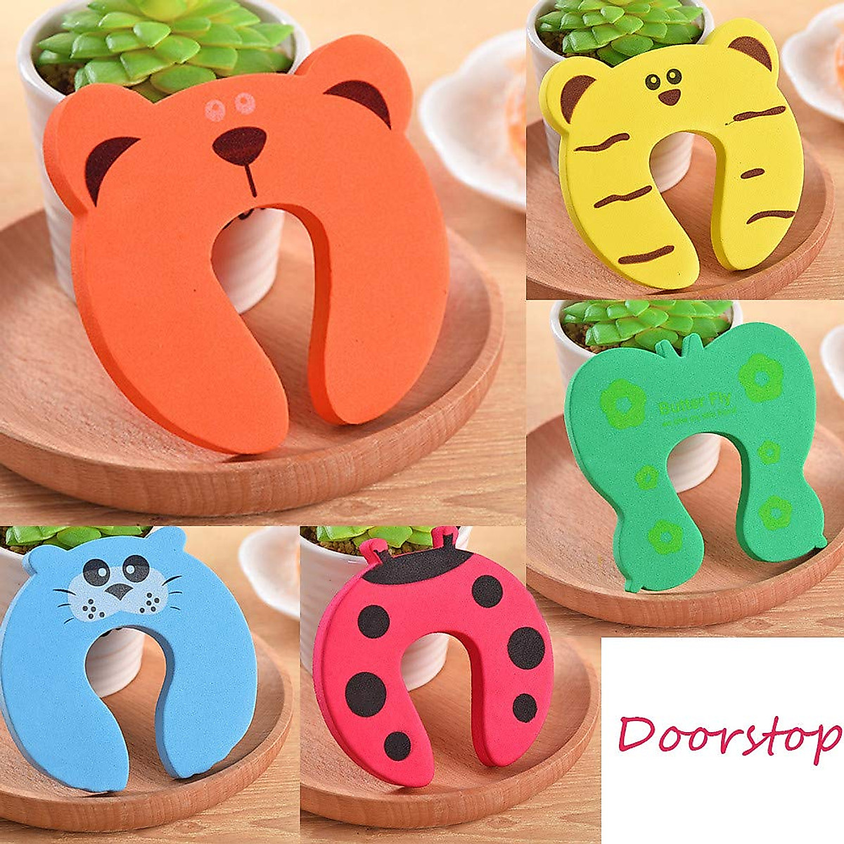 SagaSave Finger Pinch Guard Child Door Stopper Foam Door Slam Stopper Prevents Finger Pinch Injuries, and Baby or Pet from Getting Locked in Room