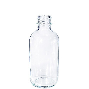 GlassBottleOutlet (24 Pack) 2 oz. Clear Boston Round with Black Fine-Mist Sprayer