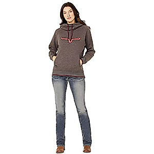 Kimes Ranch Two Scoops Fleece Women’s Hoodie (Large, Rusty Heather)