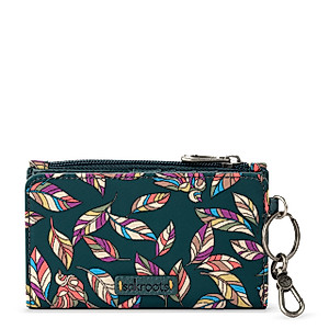 Sakroots Encino Slim Wallet in Eco Twill, Pin Snap Closure, Marine Treehouse