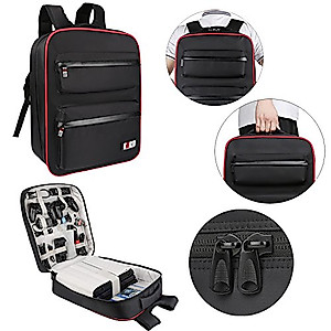 BUBM Game Storage Bag Backpack Travel Carrying Case for PlayStation 5 PS5/PS4/PS4 Pro/Xbox and Accessories Black