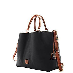 Dooney & Bourke Crossbody Satchel Bags for Women, Large Barlow Leather Handbags with Removable Shoulder Strap