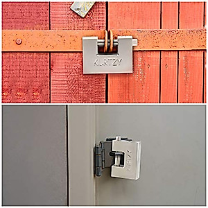 Kurtzy Heavy Duty 1kg Padlocks with 10 Keys (2 Pack) - Hardened Solid Steel Hardware Monoblock Lock - 12mm Thick Shackle - Protect Garages, Containers, Sheds, Shutters, Lockers, Gates and Warehouses