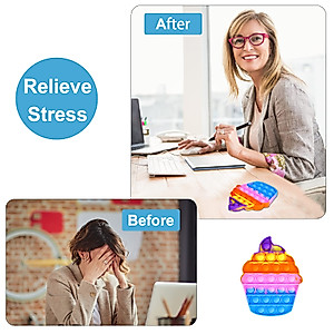 Push Pop Fidget Toy, Easter Basket Stuffers Toddler Toys,Fidget Toys for Sensory Kids and Stocking Stuffers for Kids Learning Toys, Stress Relief Sensory Toy for Kids and Adults ADHD ADD Autism