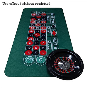 Alabohuke Roulette Mat, 47" X 23.6" Portable Poker Table Top, Casino Style Poker Mat, with Carry Bag for Casino, Party, Home Entertainment