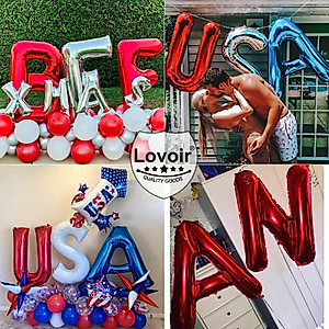 Lovoir 40 Inch Large Red Letter C Balloons Big Size Jumbo Mylar Foil Helium Balloon for Birthday Party Celebration Decorations Alphabet Red C