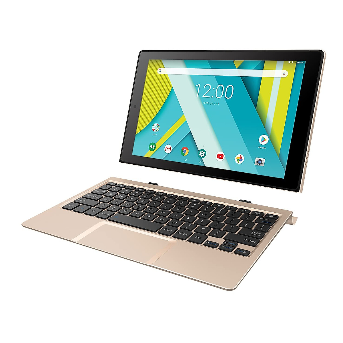 Compaq 10" HD IPS 2GB RAM 32GB Storge Quad-Core Android Tablet with Docking Keyboard (Gold)